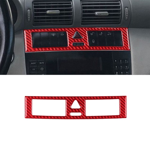 Red Carbon Fiber Interior Light Button Cover Trim for Mercedes-Benz ...