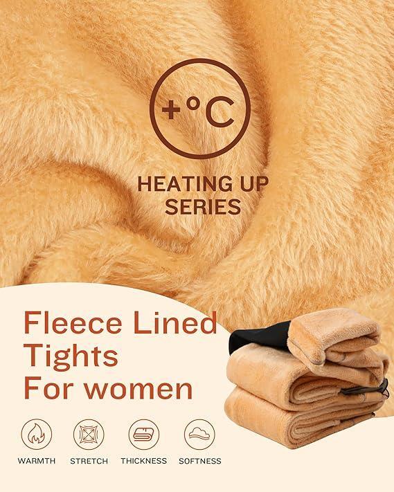 Fleece Lined Tights Women Plus Size Translucent Fleece Pantyhose Winter ...