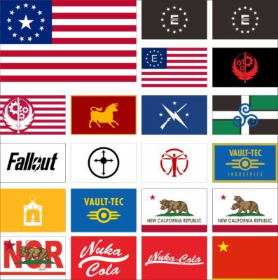 Fallout Flag Enclave BoS Commonwealth Minutemen Institute Nuka-Cola ...