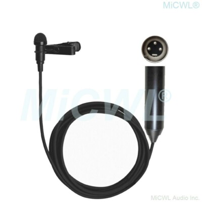 Phantom Power XLR Lavalier Lapel Microphone for Canon Sony Panasonic ...