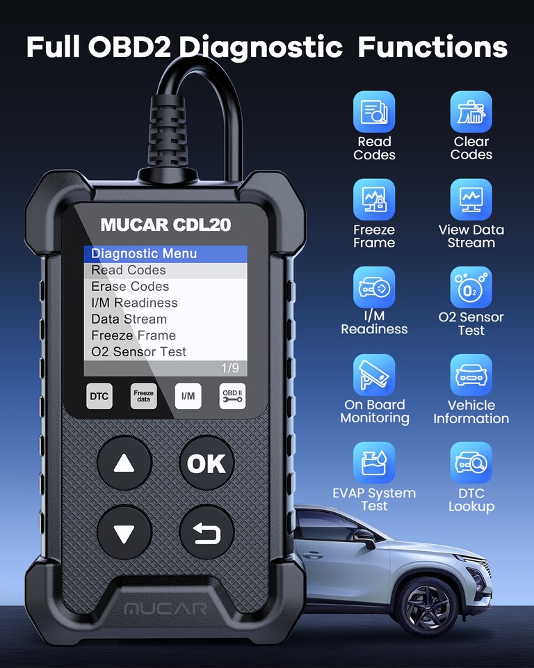 OBD2 Scanner OBD Code Reader Car Check Engine Automotive Fault ...