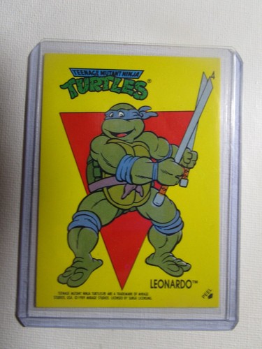 1989 Topps TMNT Teenage Mutant Ninja Turtles Leonardo STICKER card #4 ...
