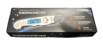 Kizen Digital Waterproof Instant Read Meat Thermometer - Jet Black (A ...