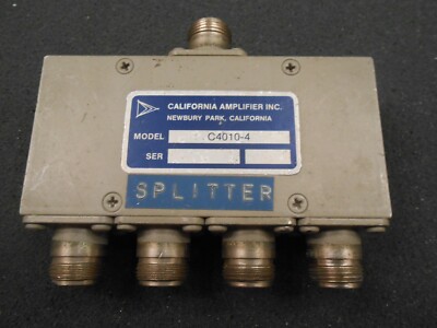 4 WAY N TYPE POWER DIVIDER COMBINER 3.7-4.2 GHz, C4010-4, C-BAND RX, 50 ...