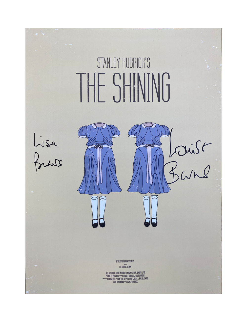 A3 The Shining Poster Signed by Louise and Lisa Burns 100% Authentic ...