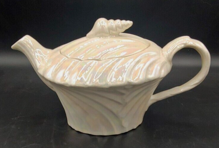 Royal Winton Grimwades Iridescent White Shell Sea Shell Teapot England ...
