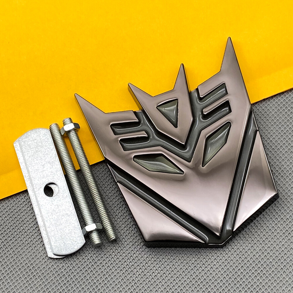 Glossy Black Metal Transformers Decepticon Grille Emblem Racing SUV ...