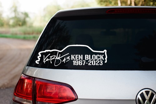 Ken Block RIP Car Sticker Window Decal Tribute Drift Gymkhana Hoonigan ...