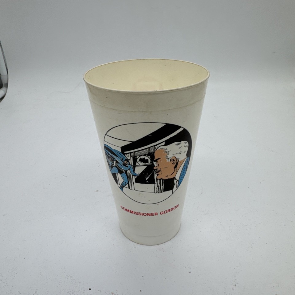 Vintage DC Comics 7 Eleven Slurpee Plastic Cup Commissioner Gordon 70s ...