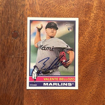 Valente Bellozo Autographed 2025 Topps Heritage Signed Card #216 ...