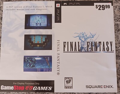 RARE Final Fantasy 1 PSP retail promo New | eBay