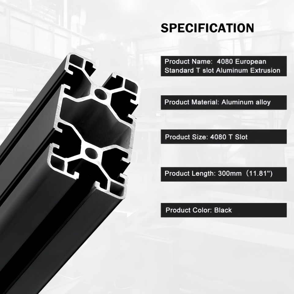 2pcs 4080 Aluminum Extrusion T Slot Profile EU Standard Anodized 200mm ...