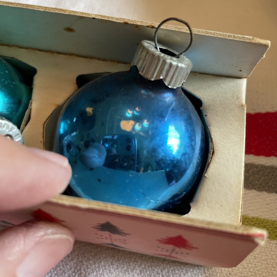 Vintage Glass Christmas Ornaments Shiny Brite Boxes USA Lot Of 15 | eBay
