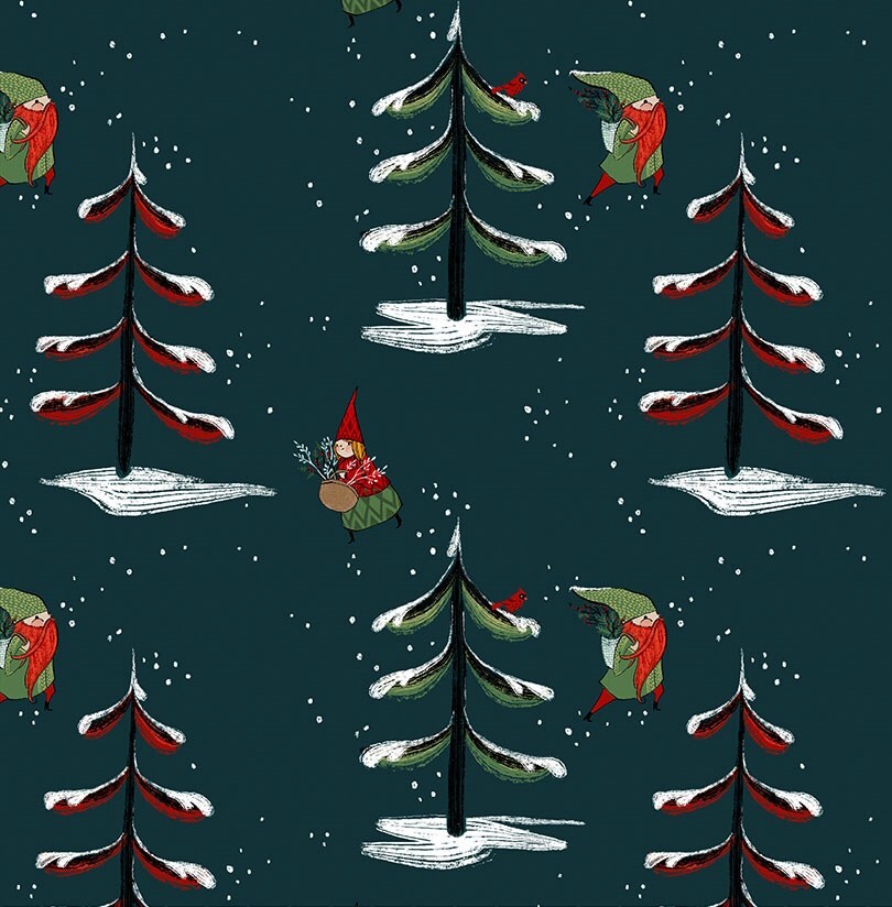 Quilt Kit - Grand Central Quilt - 60" X 78" Enchanted Forest Gnome ...