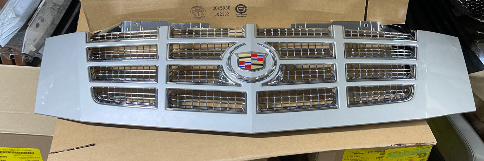 2007-2014 CADILLAC ESCALADE FRONT GRILLE ASSEMBLY SILVER OEM | eBay