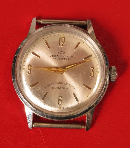 VINTAGE JEAN CARDOT 17 JEWELS SILVER TONE WATCH WRISTWATCH !! | eBay