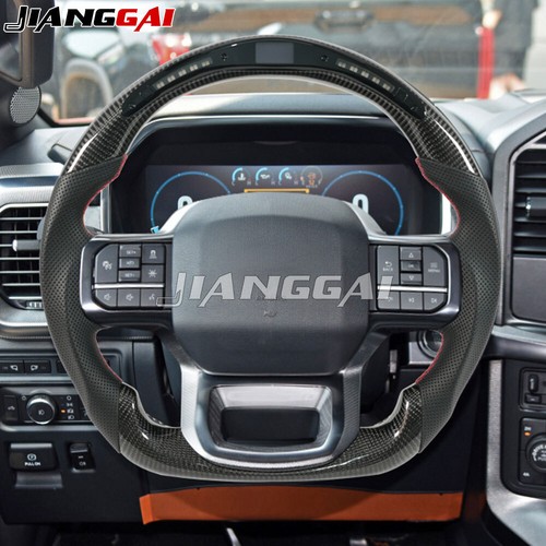 Real Carbon Fiber LED Steering Wheel For Ford F150 Raptor 2021-2025 ...