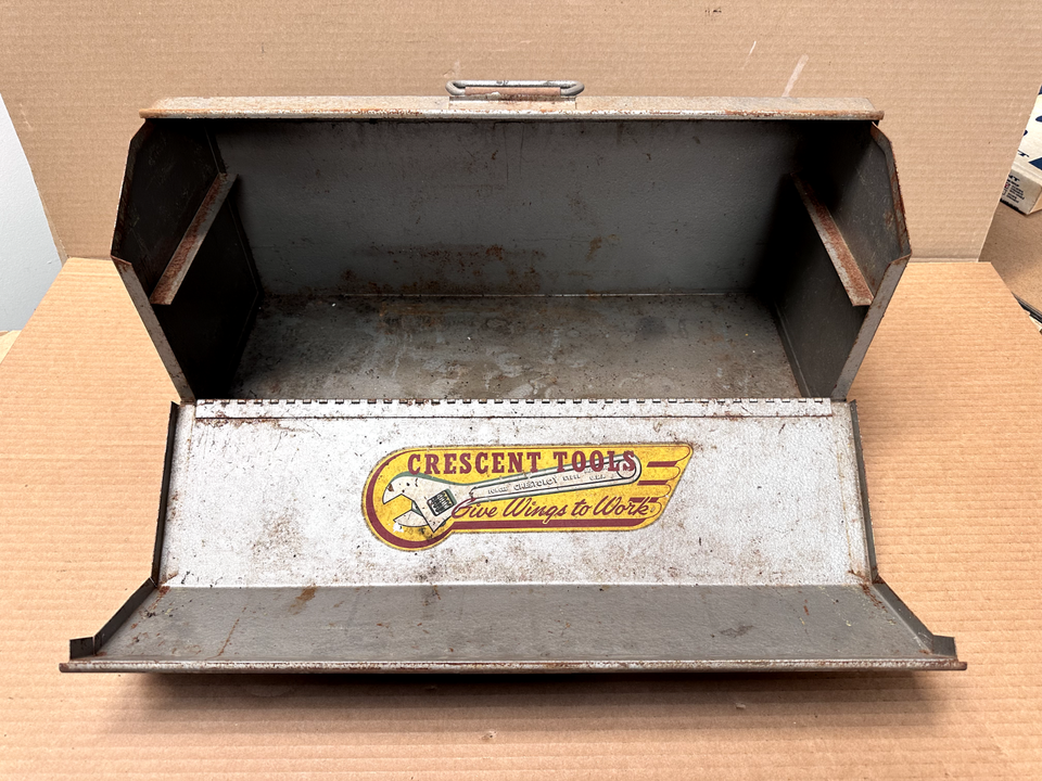 Real Vintage Crescent Tools Tool Box Excellent Barn Garage Home Decor ...