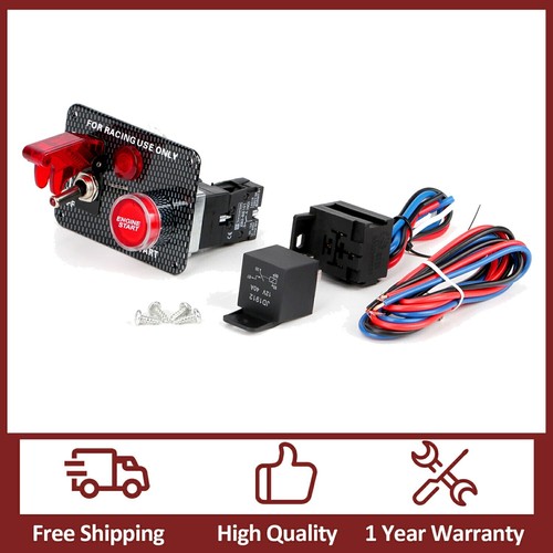 12V Ignition Switch Panel with LED Toggle Push Button,Car Racing Switch ...