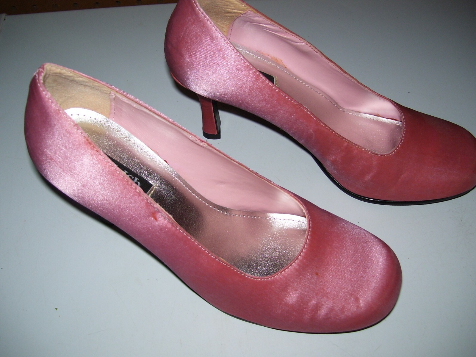 Women's Pink Satin Splash Monica 02 Shoes Size 7 - Gem