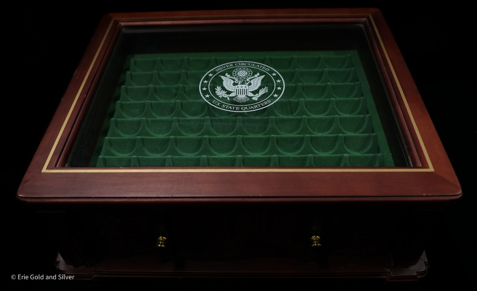 U.S. State Quarters Never Circulated Wood Display Box with Drawer | eBay