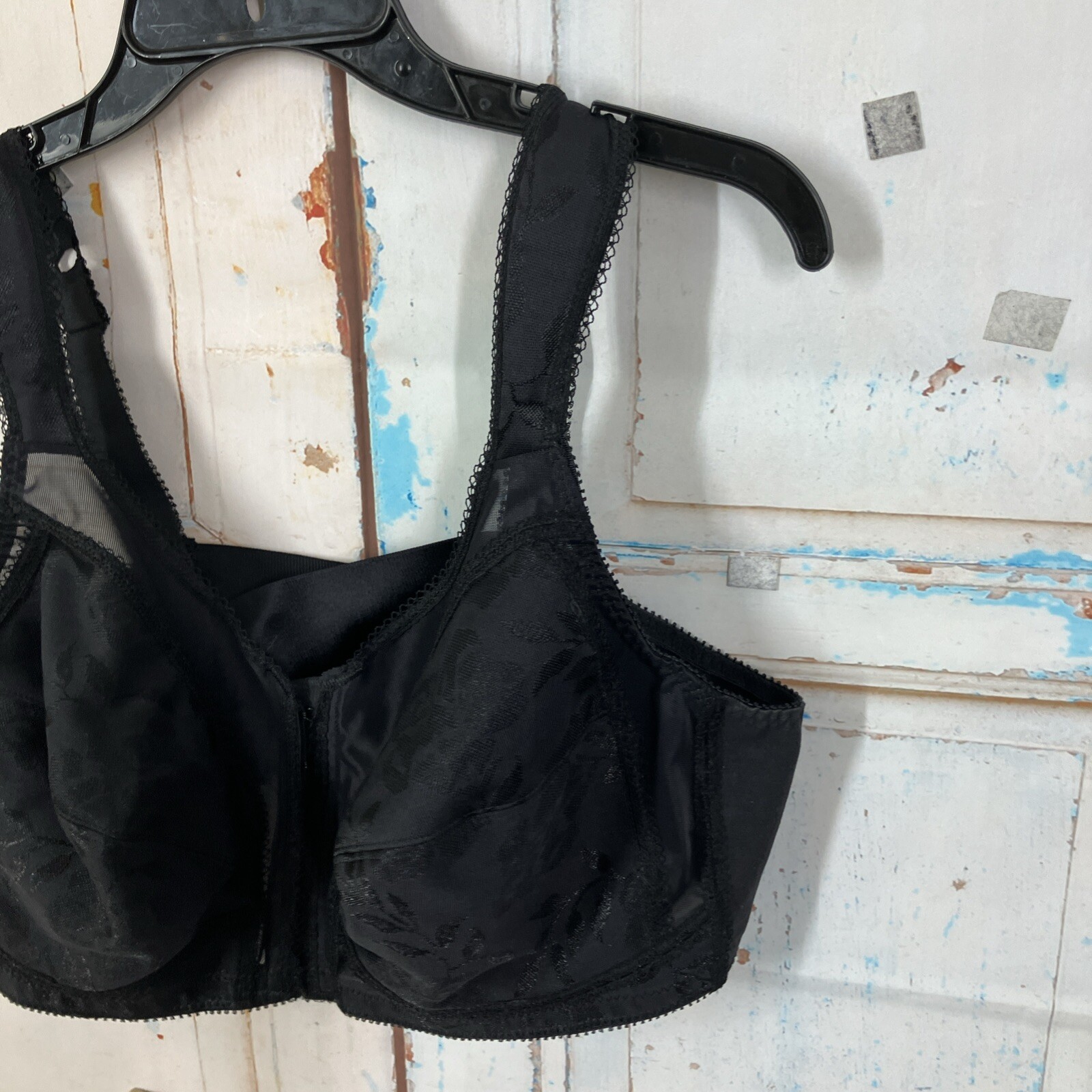 PLAYTEX 18 Hour Wirefree BRA Custom Flex BACK, FRONT CLOSE 4695 Black ...