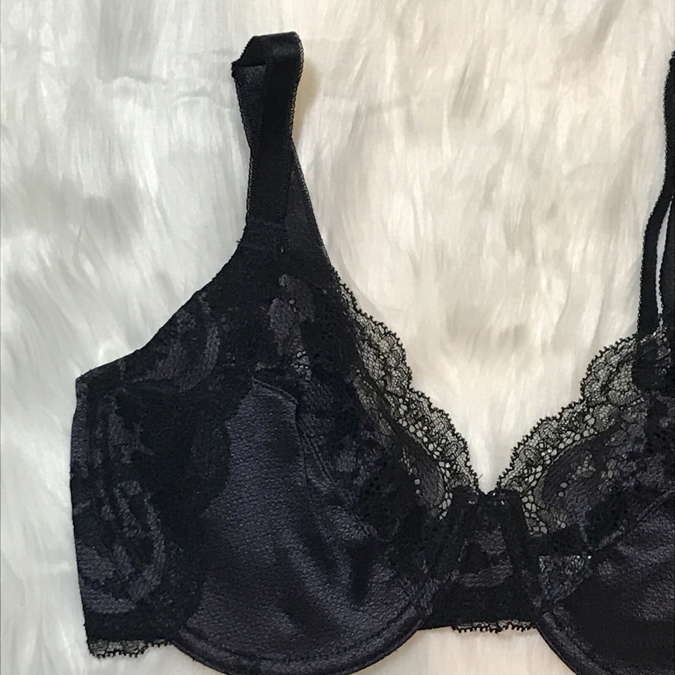 Wacoal Women's Lace Affair Underwire Luxury Sexy Bra Black New $62 Size ...