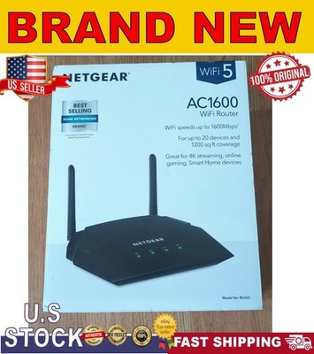 NETGEAR AC1600 Dual-Band Wi-Fi Router - R6260. Upto 20 Devices. 1200 Sq ...
