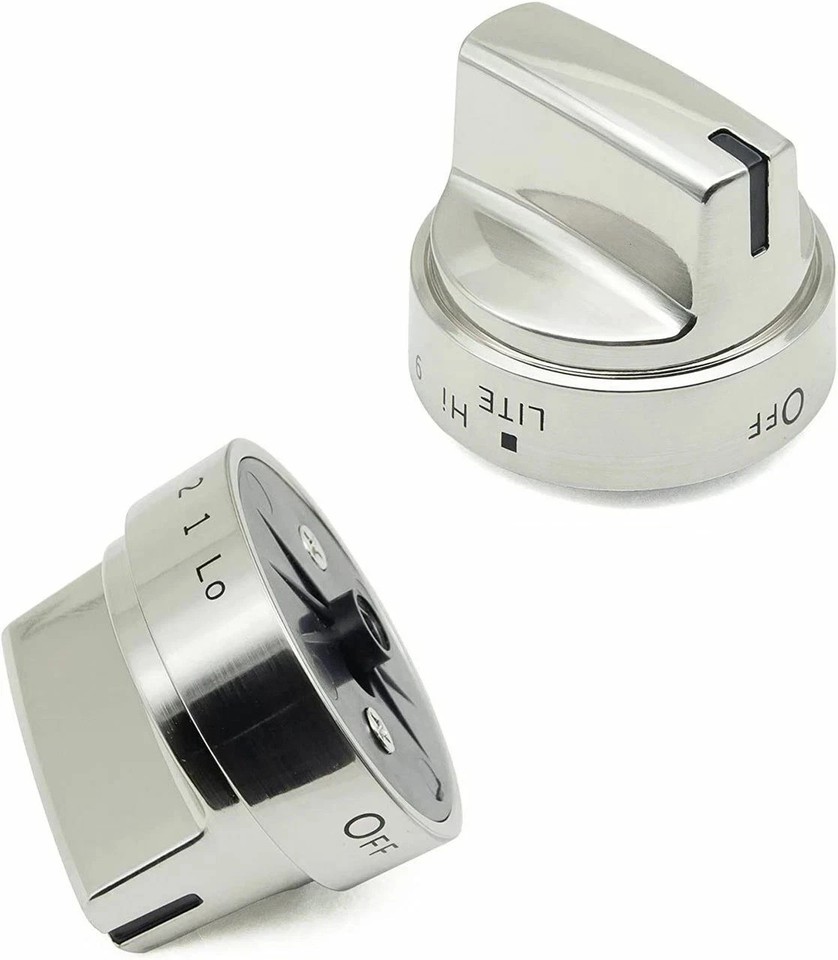 5 Pack Stainless Steel Look Control Knob Kits For GE Gas Range Stove ...