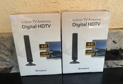 Wave Max Indoor TV Antenna 4K UltraHD Signal Booster No Subscriptions ...