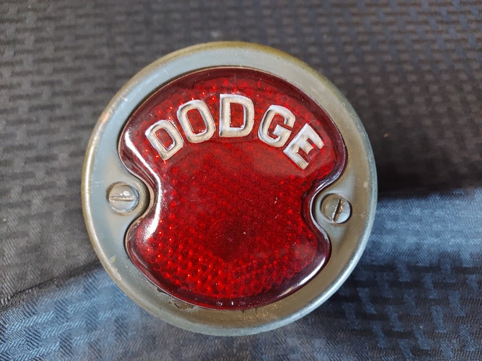 Vintage Dodge Tail Light Brake Lens DOTO Assembly Round Red 1930’s 1940 ...