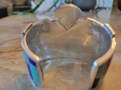 Stunning Native American Cuff Alice Platero Inlaid Lapis, Turquoise ...