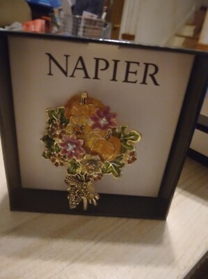 Napier Fall Bouquet Brooch/Pin NEW in Napier Box | eBay