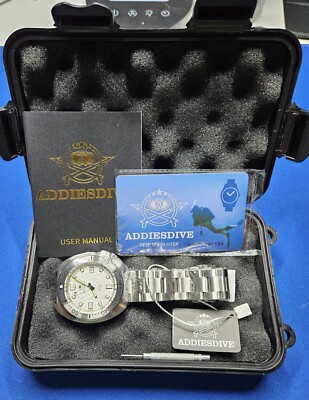 ADDIESDIVE Watch Seiko NH35 Automatic Mens Sapphire Diver 200M Turtle ...