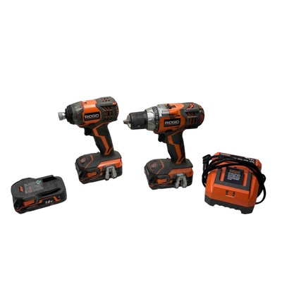 Ridgid R86008 1/2" Drill R86034 1/4" Driver 18V Set | eBay