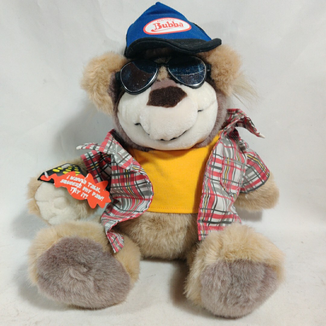 2003 Real Talkin’ Bubba Wise Cracking Talking Bear 14" Plush Mattel ...