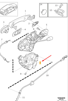 VOLVO V60 MK1 Serrure de porte arri re droite 31349869 NOUVEAU ORIGINE ...