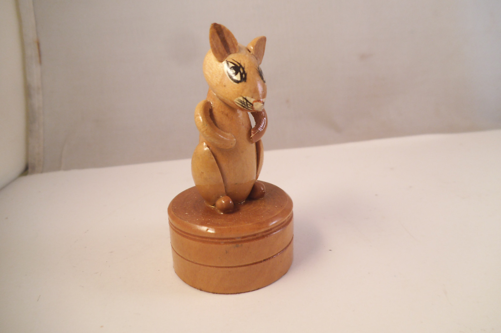 Vintage Carved Wooden Wood Pencil Sharpener Mouse Rat | eBay