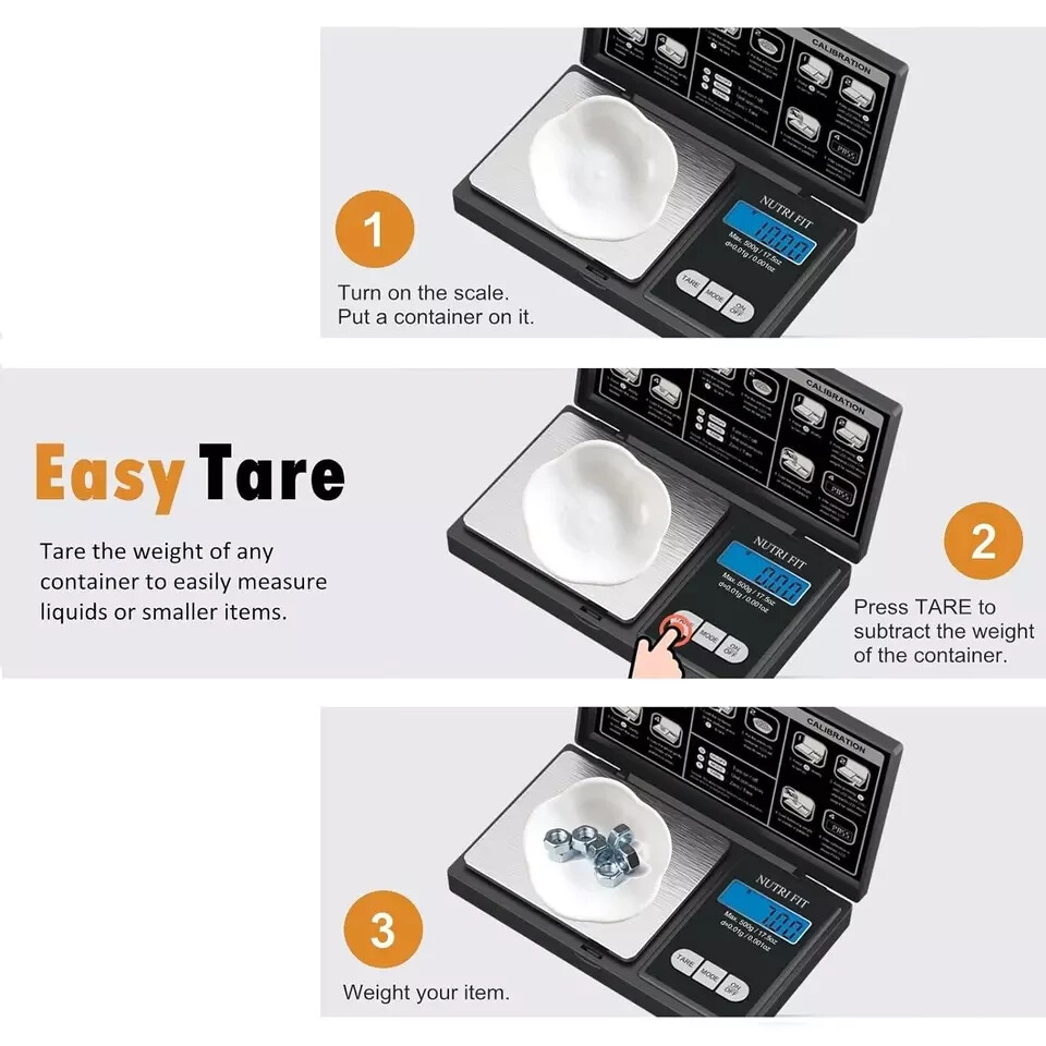 Gram Scale Digital Scale 0.01G Accuracy, 500G Small Pocket Scale ...