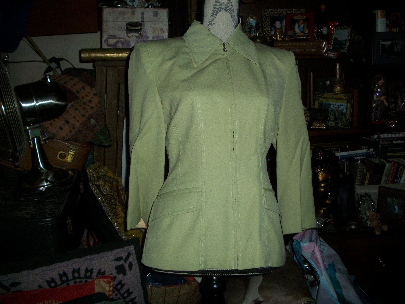 ANJA FLINT Polished Lime Green Blazer Size S - Gem