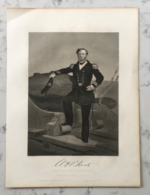 ANTIQUE ADMIRAL ANDREW FOOTE CIVIL WAR ENGRAVING BOOKPLATE PRINT ...