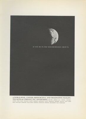 1968 TED BATES & COMPANY, INC. Advertising vintage print ad | eBay