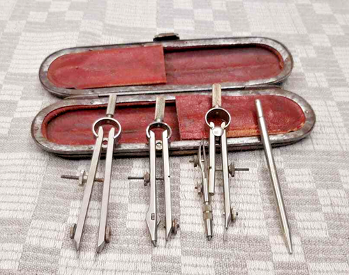 VINTAGE 4 PIECE DRAFTING TOOL SET MADE IN FRANCE BREVETE Box | eBay ...
