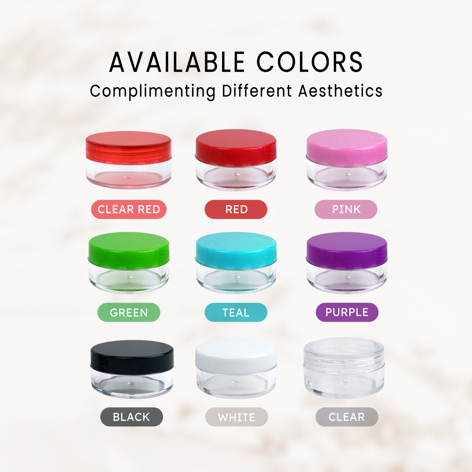 1000 Packs 10 Gram/10ML High Quality Cream Cosmetic Sample Clear Jar ...