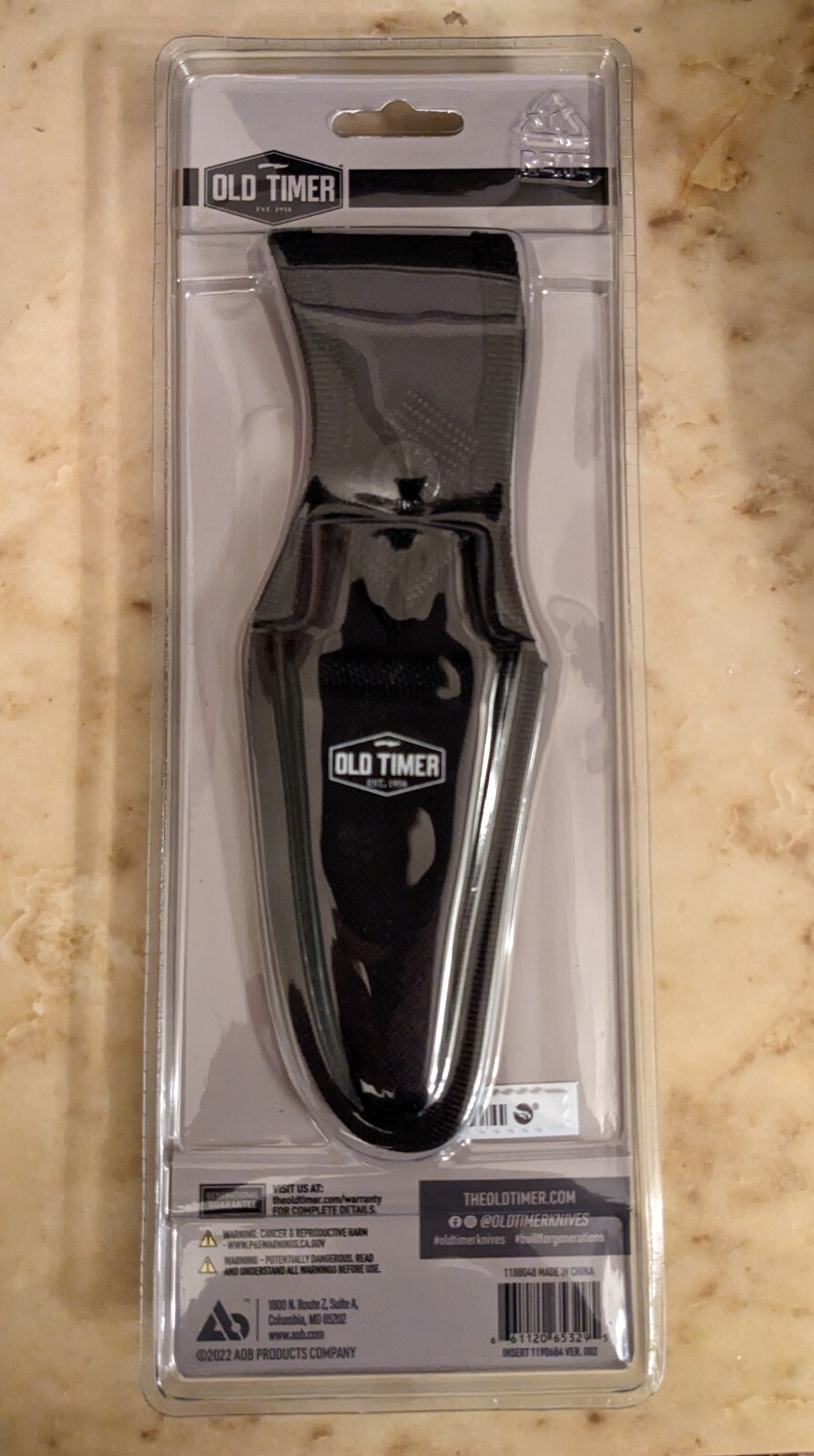 Schrade Old Timer Sharpfinger Hunting knife skinner Black Blade/ Orange ...