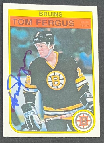 1982 O-Pee-Chee #11 Tom Fergus Autographed Signed Boston Bruins NHL ...