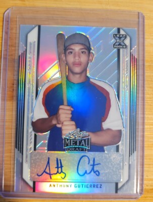 2021 Leaf Metal Draft Base Auto Anthony Gutierrez #BA-AG1 Auto | eBay