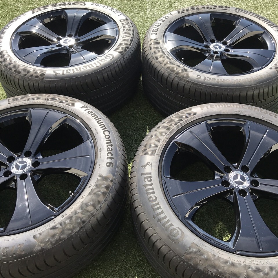 21 MERCEDES GLS RIMS GLS450 GLS580 GLS GLS63 WHEELS STOCK FACTORY BLACK ...