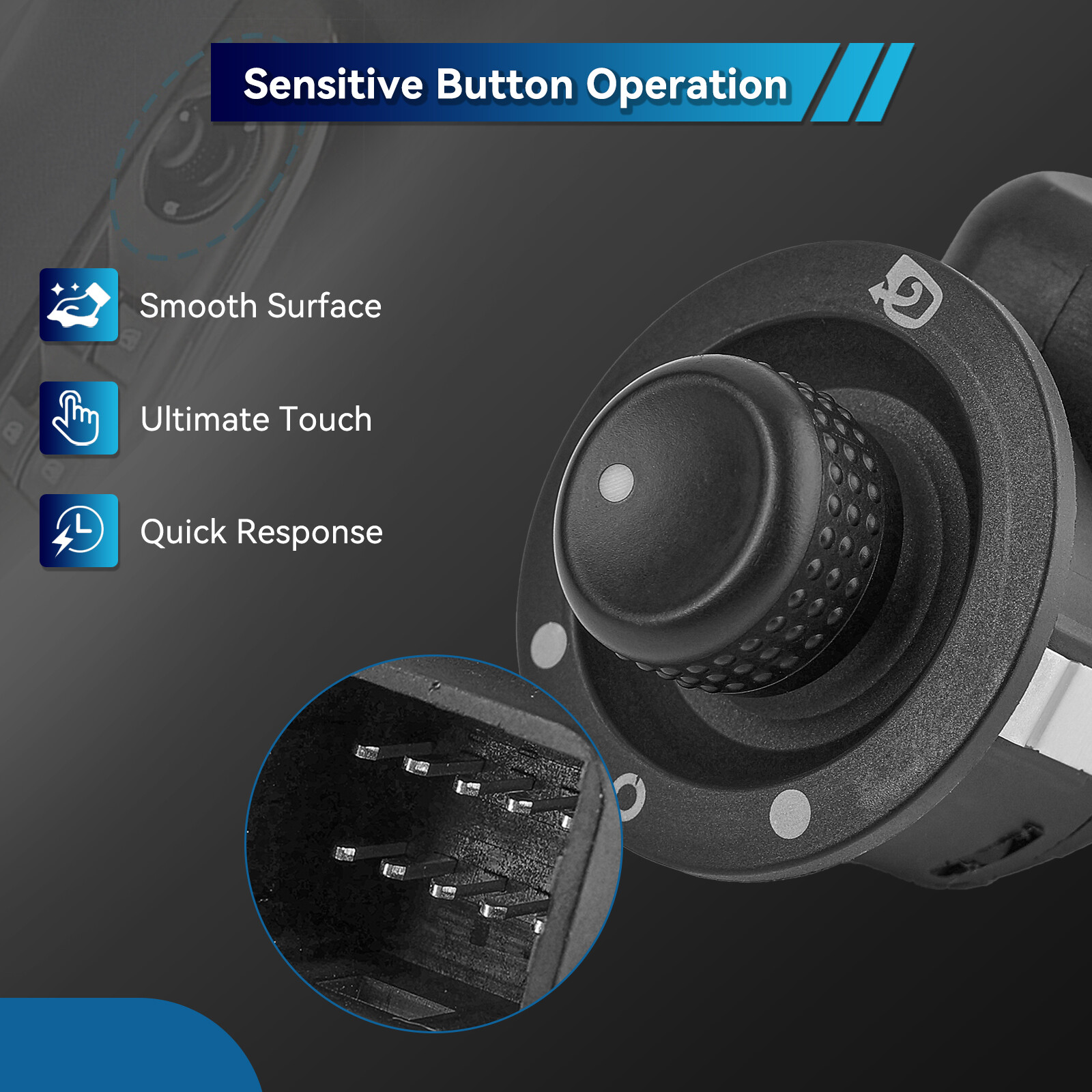 Electric Wing Mirror Control Switch 8200676529 For Renault Clio MK4 ...