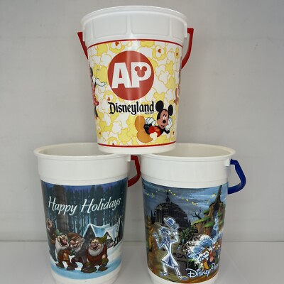 Disneyland Vintage Popcorn Buckets Disney Parks 1990's Lot Of 3 | eBay